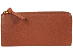 madewell the continental zip wallet english saddle one size