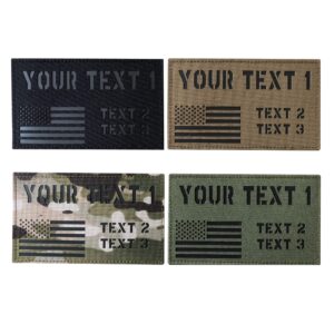 custom large 5x3 inch infrared ir laser cut id panel patch callsign patch ir flag patch