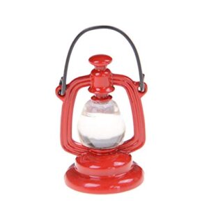 outdoor lights 1/2pcs mini 1:12 miniature table candlestick retro kerosene lamp doll house lamps decor accessories dollhouse furniture toys for home,garden,yard,decorations (color : gray)