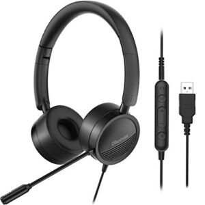 discover d312u dual speaker headset with usb and 3.5mm connection- compatible with computer apps like microsoft teams, zoom, ringcentral, cisco, avaya and cell phones with a 3.5mm port