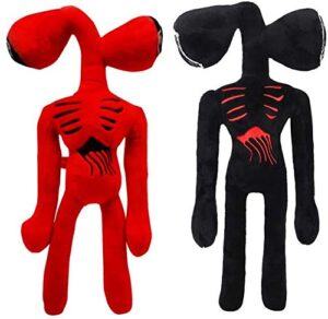 siren head plush figure toy stuffed toy doll for kids children -2pcs, black&red