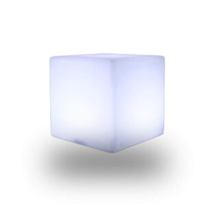 ouued led stool square cube luminous led furniture light chair/table for home/bar/party decorative lamp outdoor new easy charging module remote control16 rgb color home garden party decoration