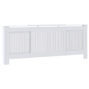 vidaxl radiator cover, radiator guard for home office, heater cover for living room decorative, heating cabinet protective cover, white mdf