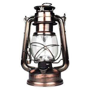 gaoz outdoor lights 24.5 cm iron vintage kerosene lamp bronze (plating) nostalgic portable outdoor camping lantern lamp for home,garden,yard,decorations