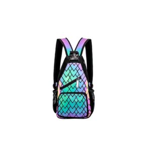 chic boutique de mode geometric luminous purses handbags holographic crossbody shoulder bag (backpack 3)