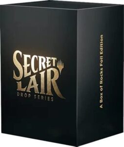 magic: the gathering secret lair premium foil: mtg secretversary superdrop box of rocks