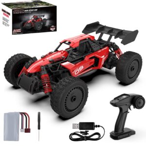 giociiol 1:14 remote control car, 2.4ghz high-speed rc alloy cars, 2wd all terrains grade electric rc racing truck, toy cars buggy for boys & girls with rechargeable batteries for car, gift for kids