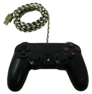 micro usb fast charging cable 4 ft, compatible with playstation 4 ps4 dual shock 4 controller camo camouflage