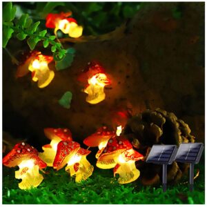 semilits outdoor solar string lights 30led 21ft waterproof solar powered seashell string lights for garden yard patio christmas decorations warm white