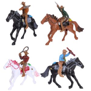 nuobesty farm world horse toys kids house games for kids ages 3-8, 4pcs (random color)