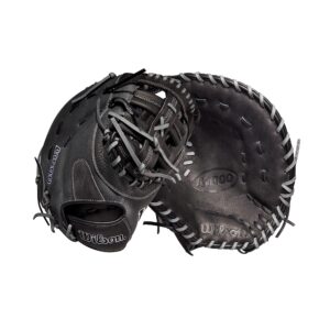 wilson 2022 a1000 1750 12.5" outfield baseball glove - grey/blonde/black, right hand throw