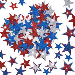 200 pcs patriotic stickers glitter star foam sticker 4th of july stickers self adhesive small star stickers independence day handmade decors for 4th of july decor kid's arts craft supplies