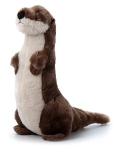 the petting zoo river otter stuffed animal standing, gifts for kids, wild onez zoo animals, river otter plush toy standing 14 inches