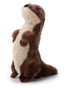 the petting zoo river otter stuffed animal standing, gifts for kids, wild onez zoo animals, river otter plush toy 10 inches