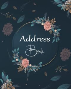 address book: large print address book with tabs, more than 300 entry spaces! pretty floral design