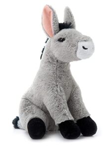 the petting zoo donkey stuffed animal plushie, gifts for kids, wild onez farm animals, donkey plush toy 12 inches