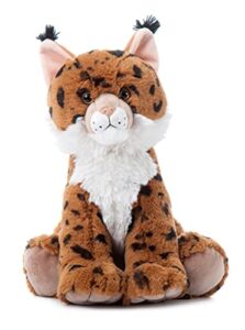 the petting zoo bobcat stuffed animal, gifts for kids, wild onez zoo animals, bobcat plush toy 12 inches