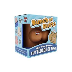 bunch of butts card game- fast paced, funny family game, easy to learn, portable &travel friendly for any occasion, includes card holder & 71 cards, 2 to 8 players, 10 to 15 min play time, ages 7+