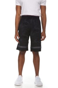 spalding mens max performance basketball short with 10" inseam, graphite/black, s