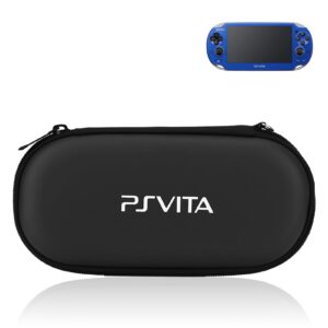 ps vita case, carrying case compatible for ps vita, portable travel carrying bag for ps vita, and whockproof professional vita travel pouch (black)