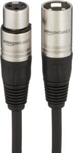 powerwerks pa system (pw50) & amazon basics xlr male to female microphone cable - 10 feet, black