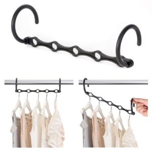 zedodier space saving hangers，magic hangers 10 pack sturdy plastic closet space saver closet organizer（black）