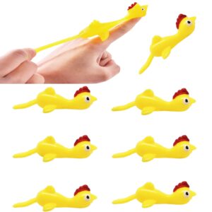 tibdala slingshot chicken rubber chicken flick chicken flying chicken flingers chicken stretchy toys, funny christmas stuffers easter chicks party activity novelty gifts for kids