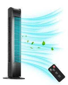 evaporative air cooler, mepty swamp cooler with 4.2 gallons water tank, remote control, 3 modes & speeds, 90°oscillation, 12h timer, portable air cooler for home, office (31 inch) (black)