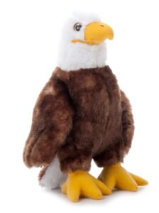 the petting zoo bald eagle stuffed animal, gifts for kids, wild onez zoo animals, bald eagle plush toy 9 inches