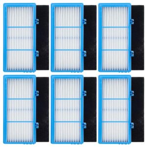 6 pack hepa filters and carbon booster sheets replacement parts hapf30at compatible with holmes aer1 air purifiers