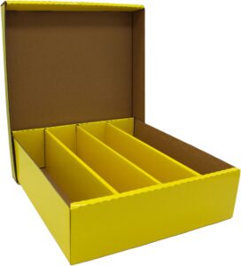 high gloss storage card box (3200ct) with dividers for card games and sports cards