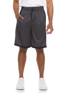 spalding mens guard performance basketball short, gravel, l