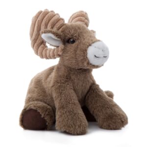 the petting zoo big horn sheep stuffed animal plushie, gifts for kids, wild onez wildlife animals, sheep plush toy 9 inches