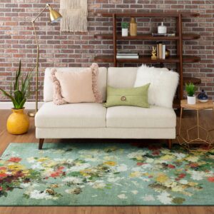 mohawk home watercolor garden multi floral (8' x 10') area rug