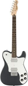 squier affinity series deluxe telecaster electric guitar, with 2-year warranty, charcoal frost metallic, laurel fingerboard