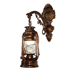 gaoz outdoor lights vintage led wall lamp barn lantern retro kerosene wall light european antique style for home,garden,yard,decorations