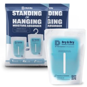 dry & dry 8 packs standing moisture absorbers to control excess moisture for basements, closets, bathrooms, laundry rooms - moisture absorbers moisture absorbers