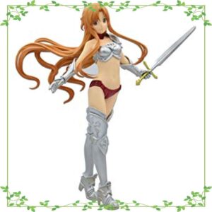 banpresto sword art online memory defrag exq figure asuna bikini armor ver, multicolor