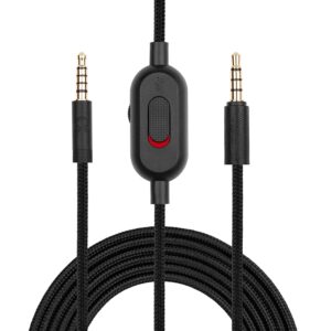 weishan headset cable replacement for logitech g pro, g pro x, logitech g433, g233 earphone sound aux cord with volume controller and mute