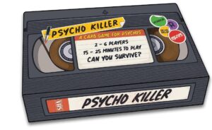 escape tabletop games psycho killer, fast-paced, hilarious and strategic party game!