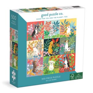 good puzzle co. dogs and flowers