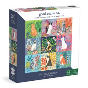 good puzzle co. cats and flowers