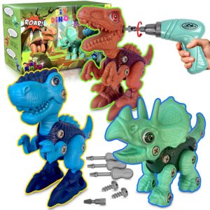 take apart dinosaur toys for kids 3-5 6 7 - stem building toys for 3 year old boys - boys toys for 4 year old boys - stem toys for 5 year old girl birthday gifts - dinosaur toys for kids 5-7