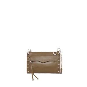 rebecca minkoff mab crossbody w/studs, seaweed/palladium