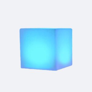 ouued creative colorful led light cube stools indoor night lighting 16 rgb colors cool cube lights tesseract mood lamp waterproof and rechargeable beside desk lamp home garden party decoration