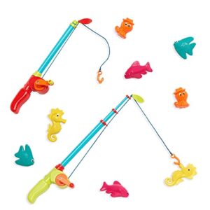 b. toys- little fisher's kit- waterplay- magnetic fishing play set for kids- fishing game – 2 fishing rods & 8 sea animals – water toys for bath, pool- 3 years +