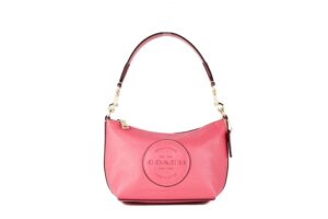 coach women's dempsey shoulder bag in signature jacquard with stripe and patch (im/fuchsia)