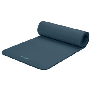 retrospec retrospec solana yoga mat 1/2" thick w/nylon strap for men & women - non slip excercise mat for yoga, pilates, stretching, floor & fitness workouts ,ocean blue