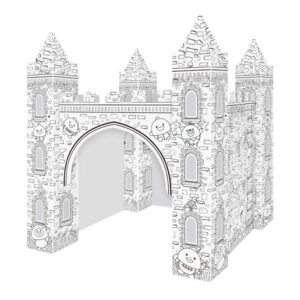 1 set colorizing 3d castle paper fairy tale castle paintable cardboard castle kids art craft supplies for indoor outdoor fun