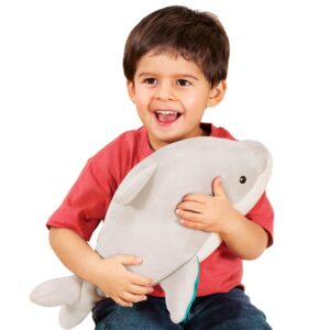 b. toys- b. softies- plush squishy shark– stuffed animal – soft shark – washable ocean toy for baby, toddler, kids- huggable squishies- saylor shark- 0 months +